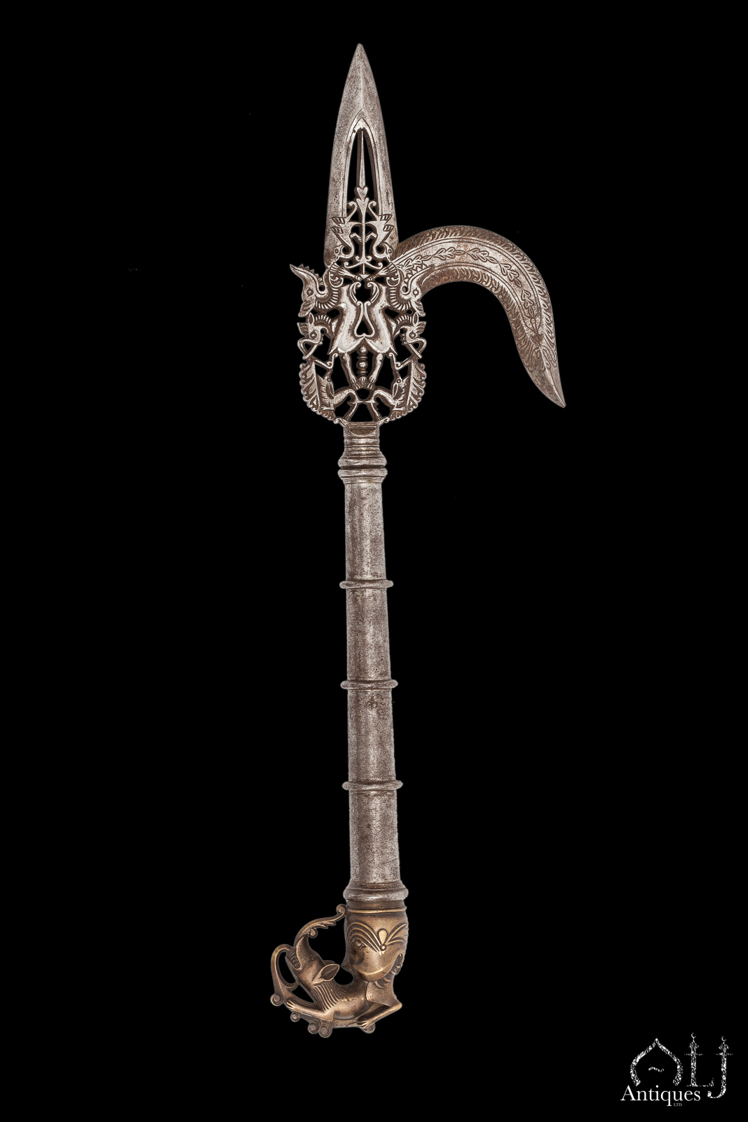 Indian Arms And Armour, A Fine Indian Steel and Brass Elephant Goad ...
