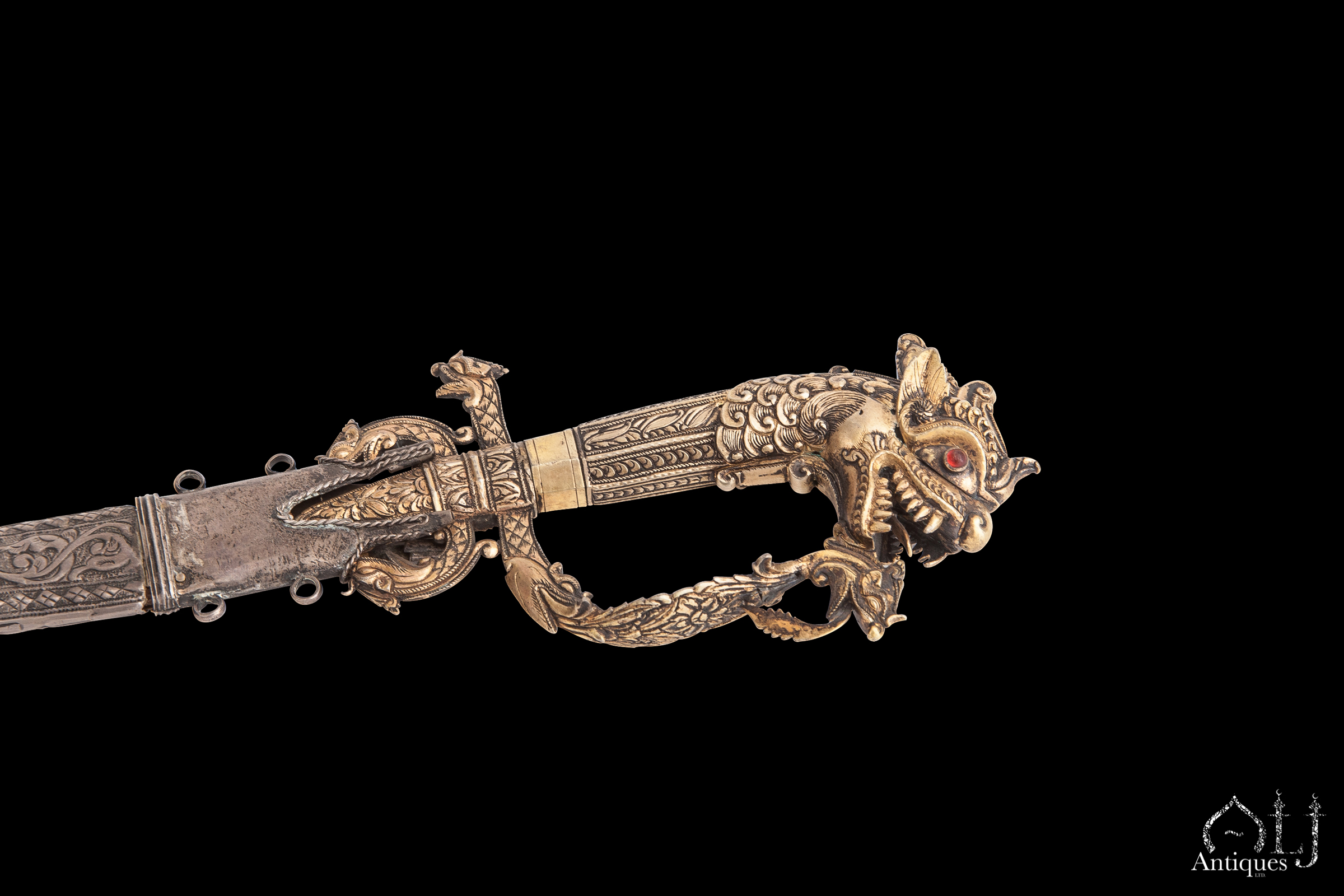 SrI Lankan Arms and Armour, A Fine Parcel-Gilt Silver Sinhalese Short ...