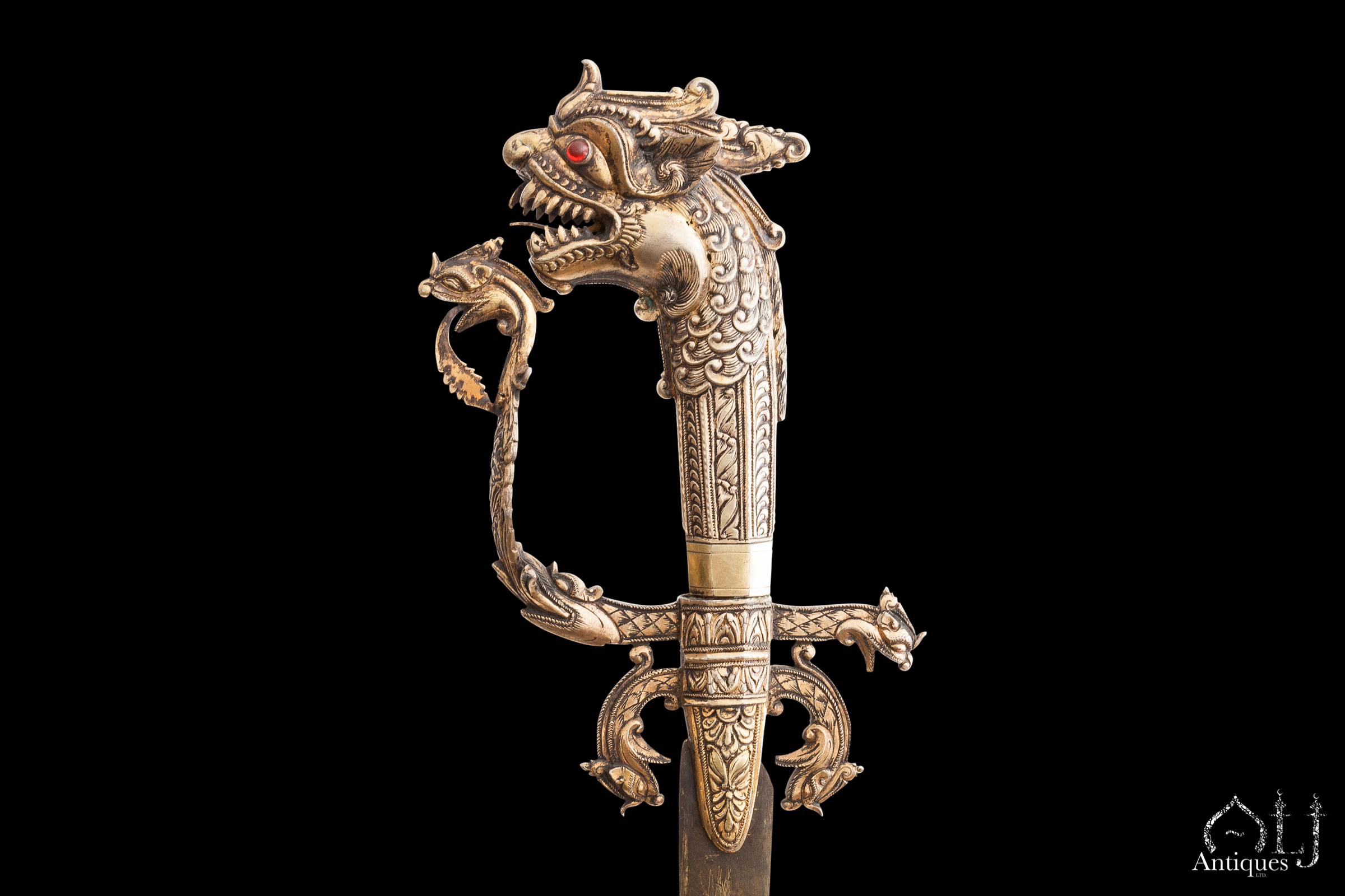 SrI Lankan Arms and Armour, A Fine Parcel-Gilt Silver Sinhalese Short ...