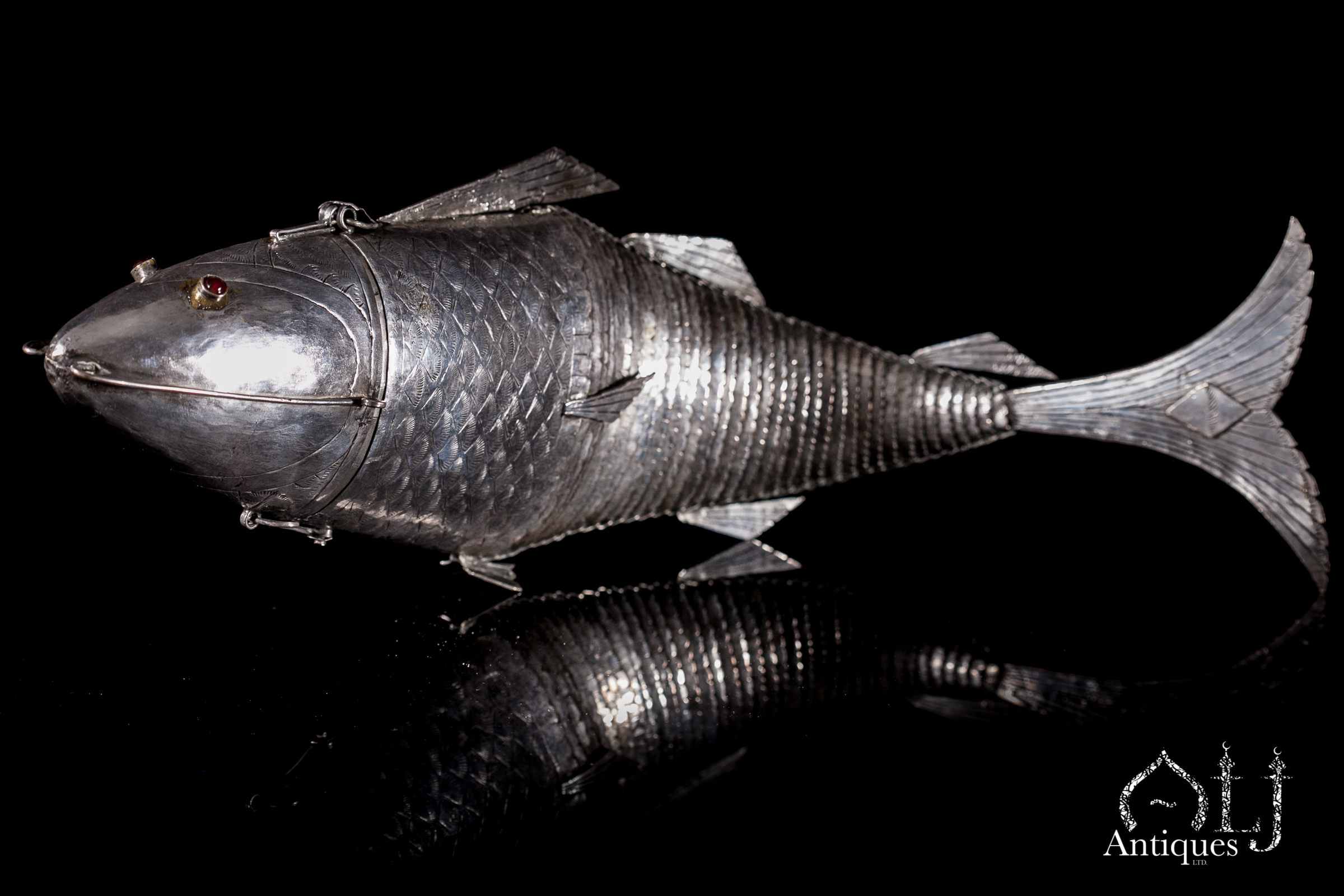 Indian Silver, A Very Large Articulated Silver Fish (Matsya), And ...