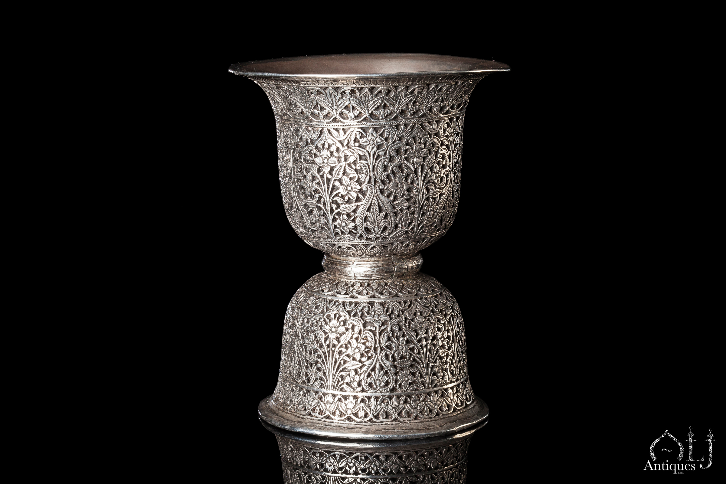 Antique Indian Silver, An Exceptionally Rare Pierced Open-Work Silver ...