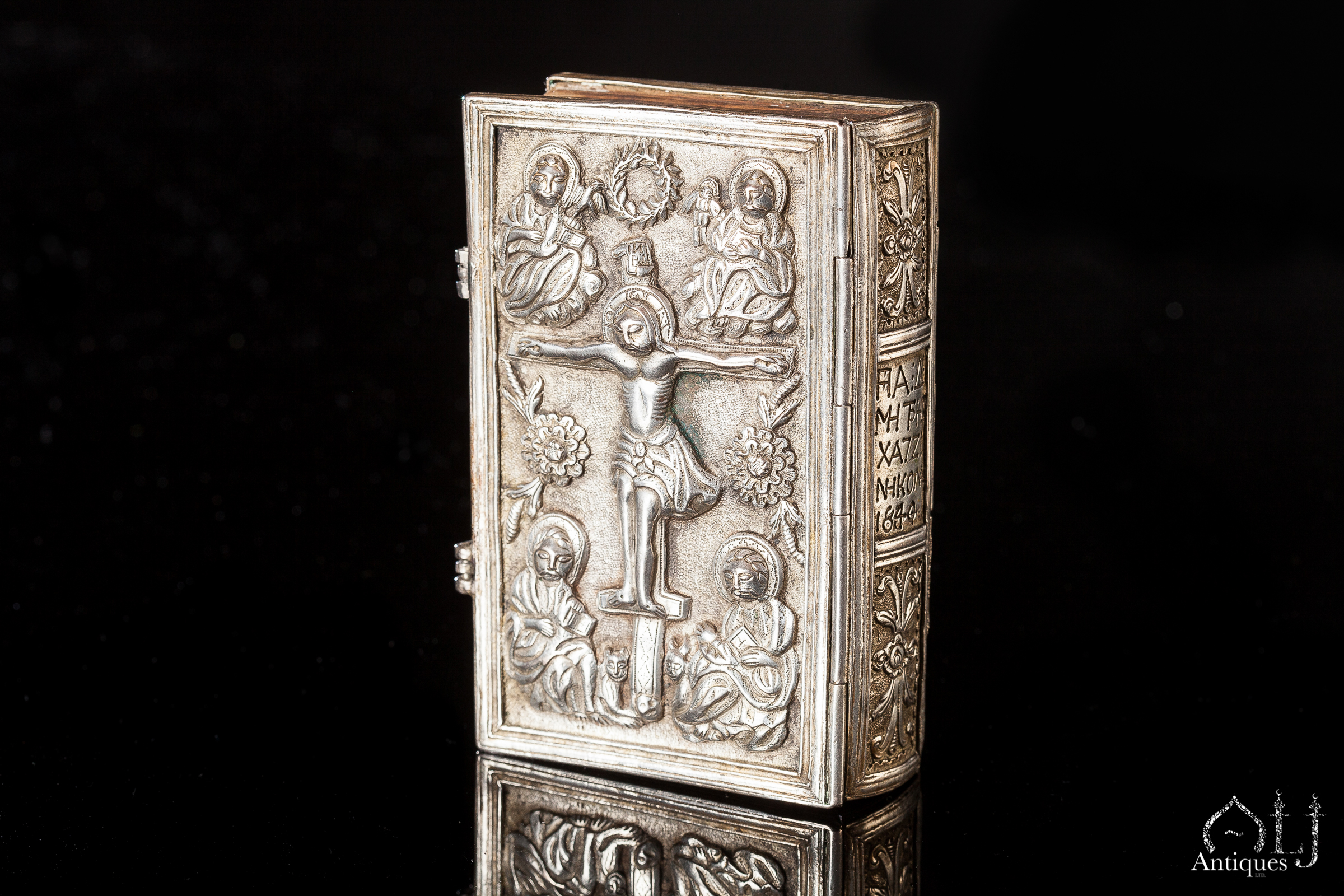 Greek Silver, An Important Ottoman Greek Gospel with Repousse Silver ...