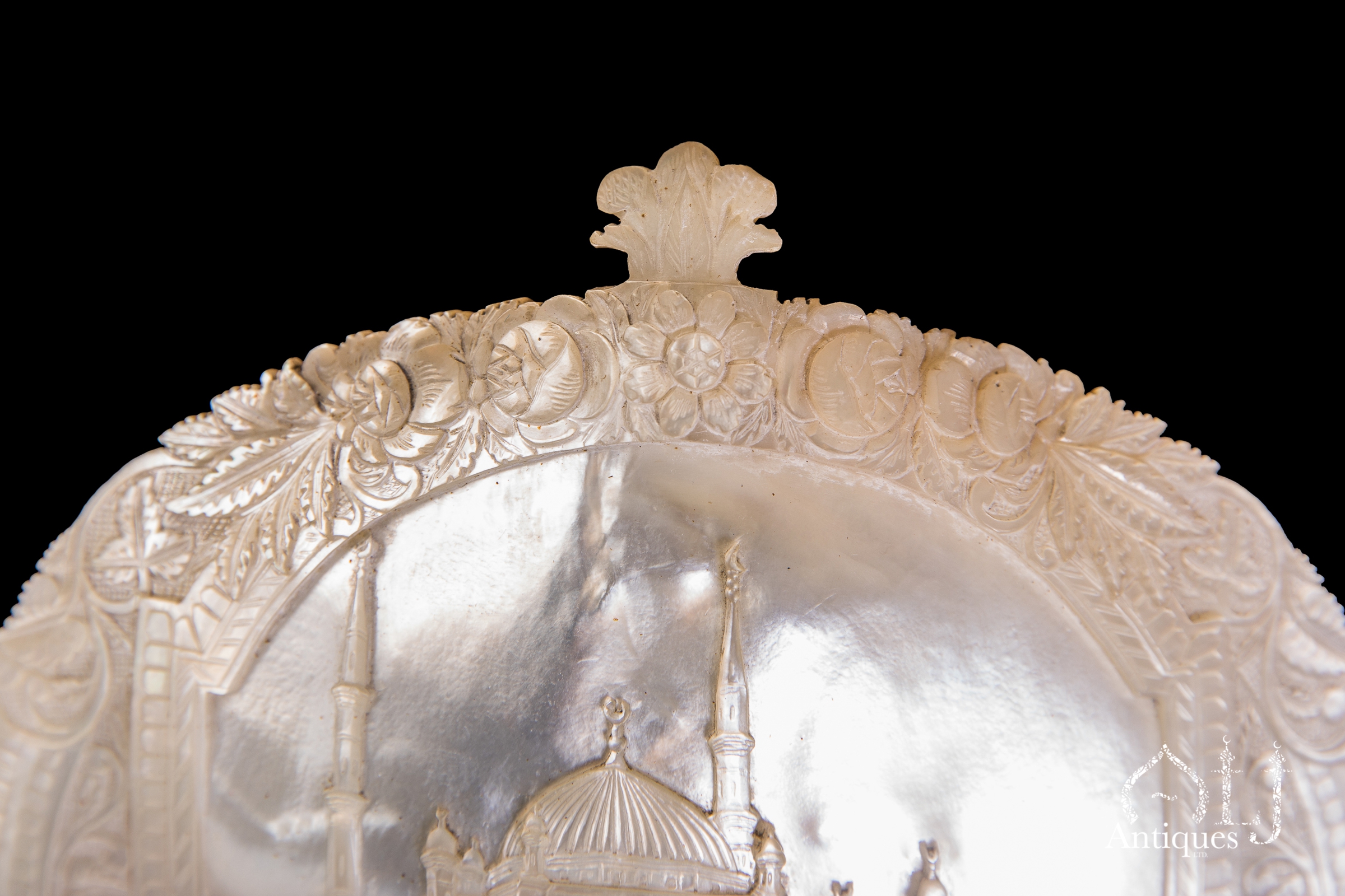 Jerusalem Shell, A Rare Beautifully Carved, Pierced & Inscribed Holly ...