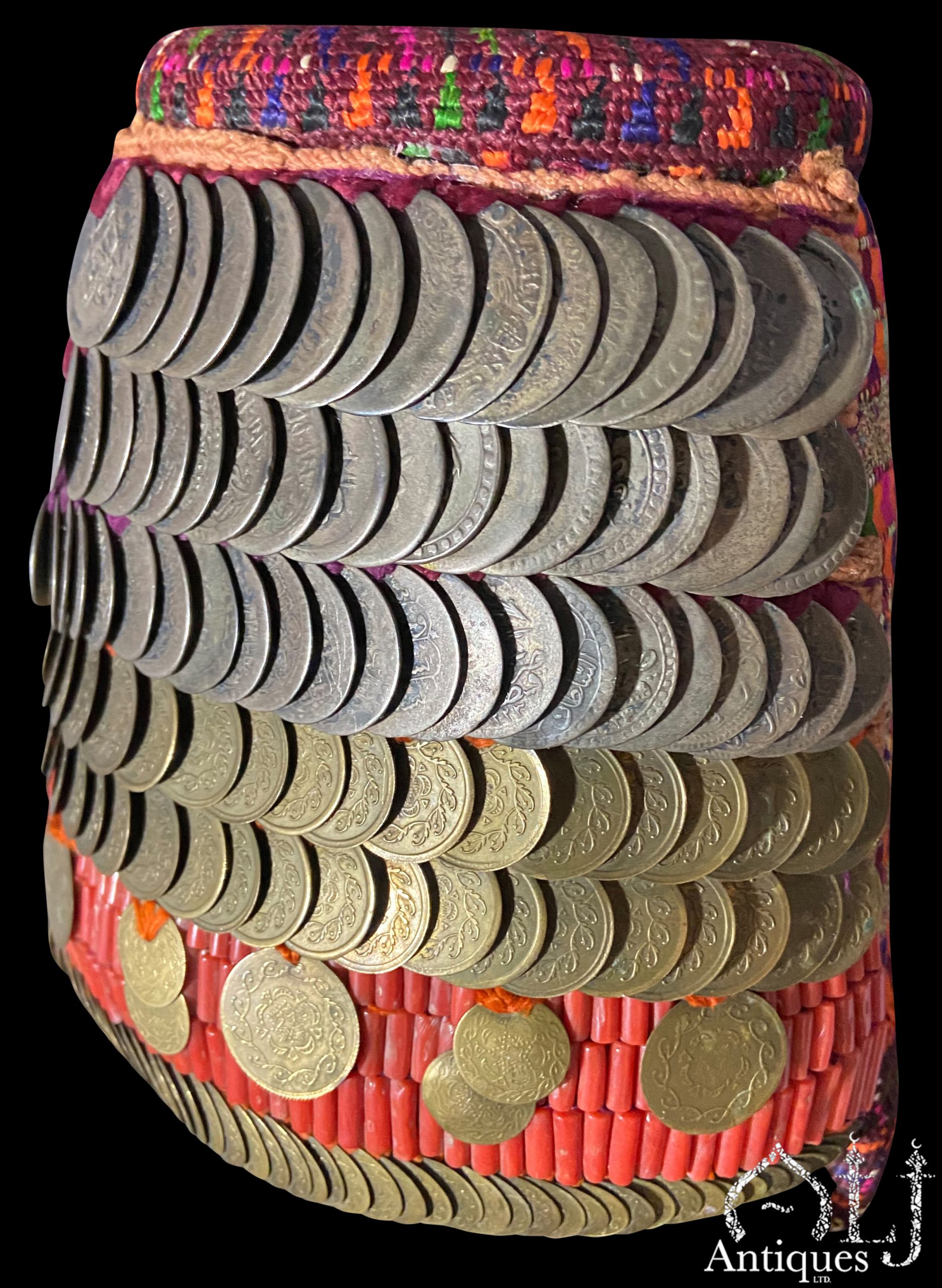 Shatweh (Married Woman’s Headdress) Adorned with Bride Wealth Coins ...