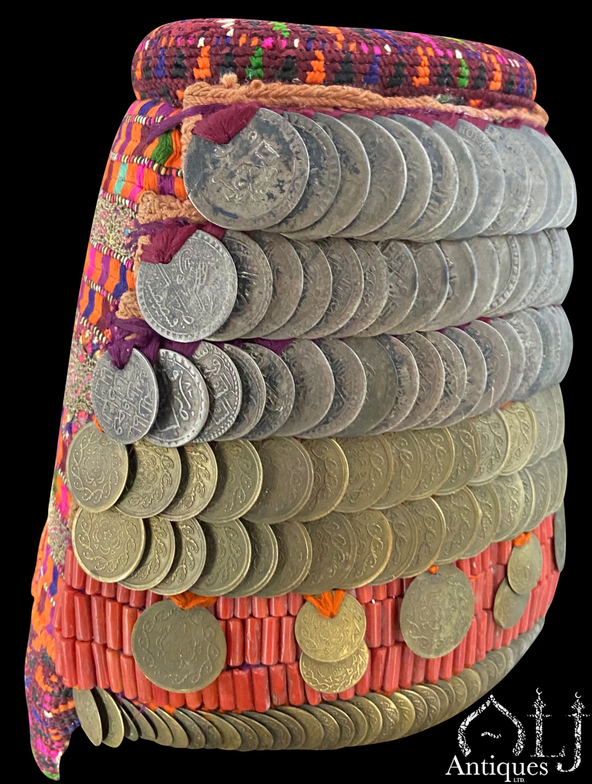Shatweh (Married Woman’s Headdress) Adorned with Bride Wealth Coins ...