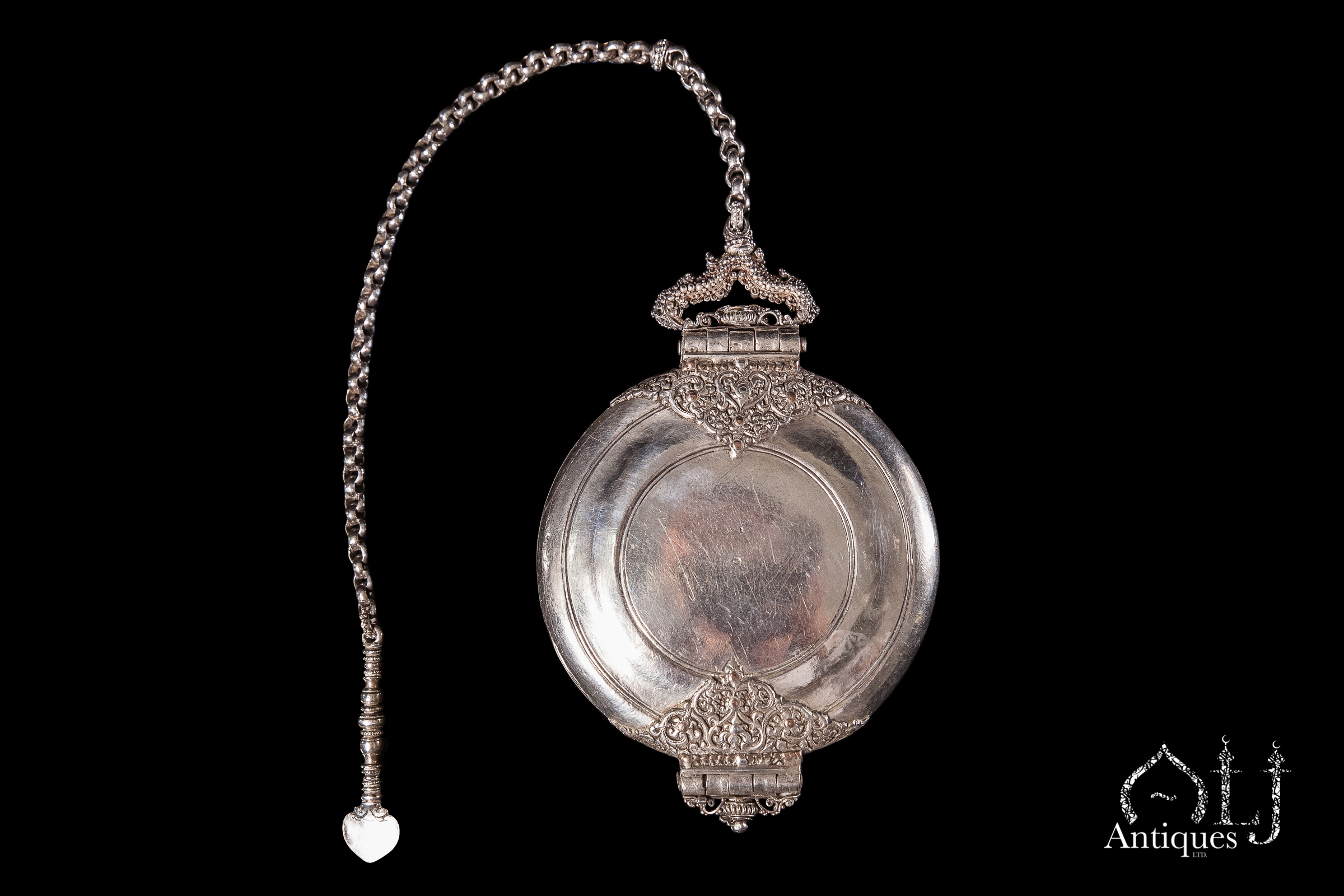 Sinhalese Betel Lime Container, A Rare Silver Betel Lime Box or ...