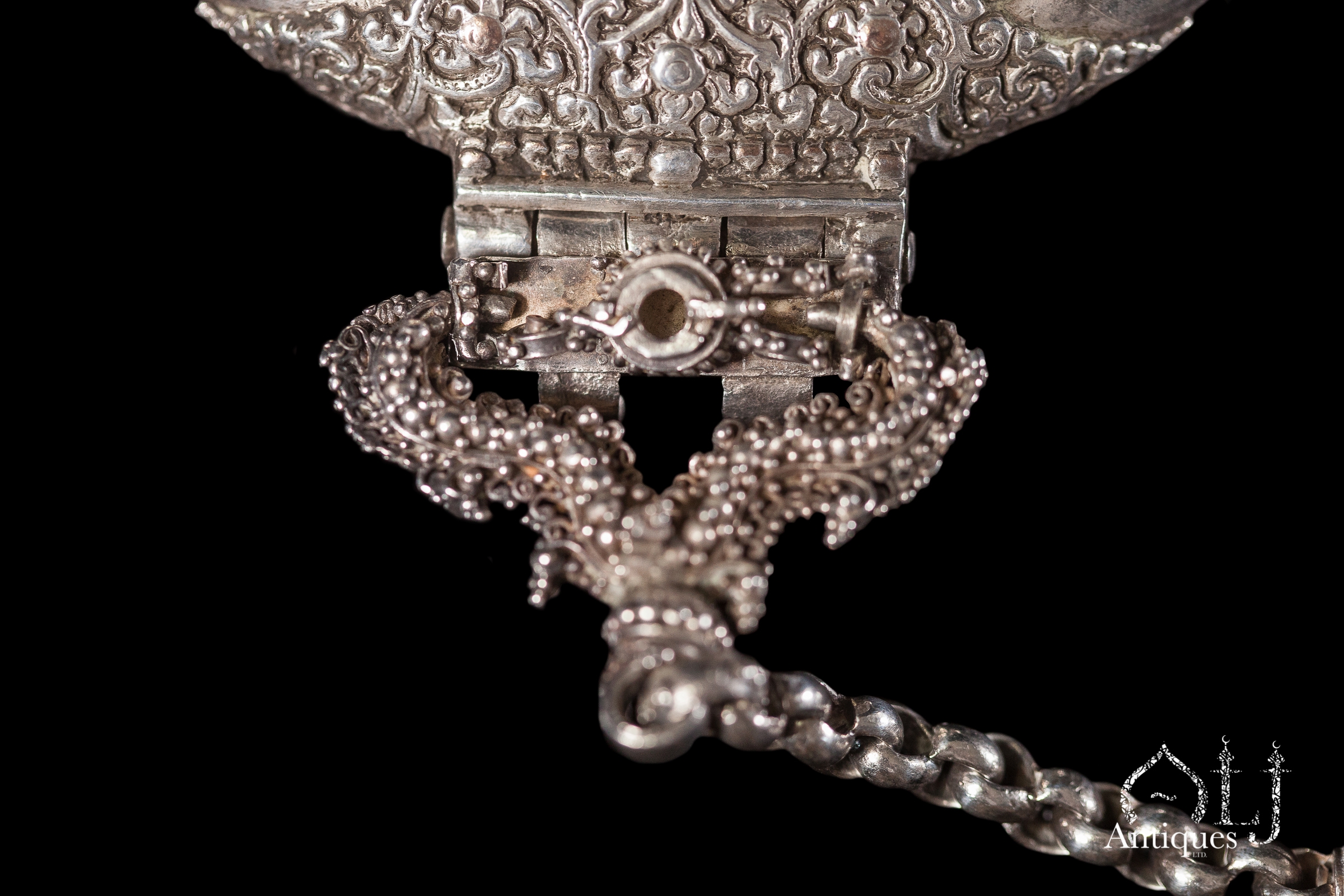 Sinhalese Betel Lime Container, A Rare Silver Betel Lime Box or ...