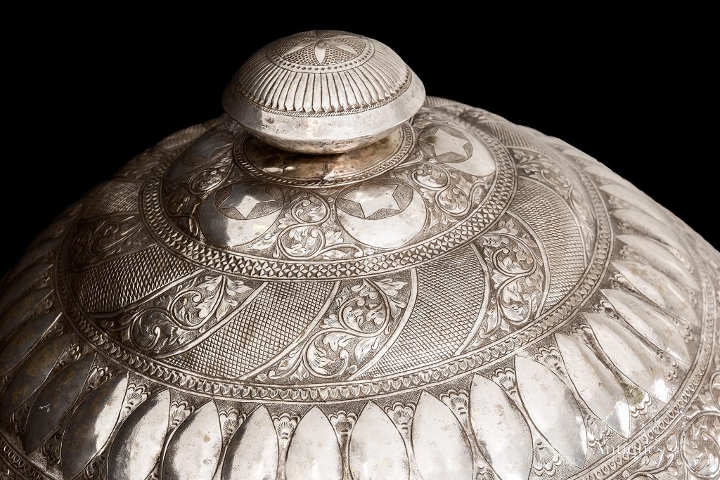 Malay Silver, A Rare And Complete Silver Alloy Stemmed Platter With A ...