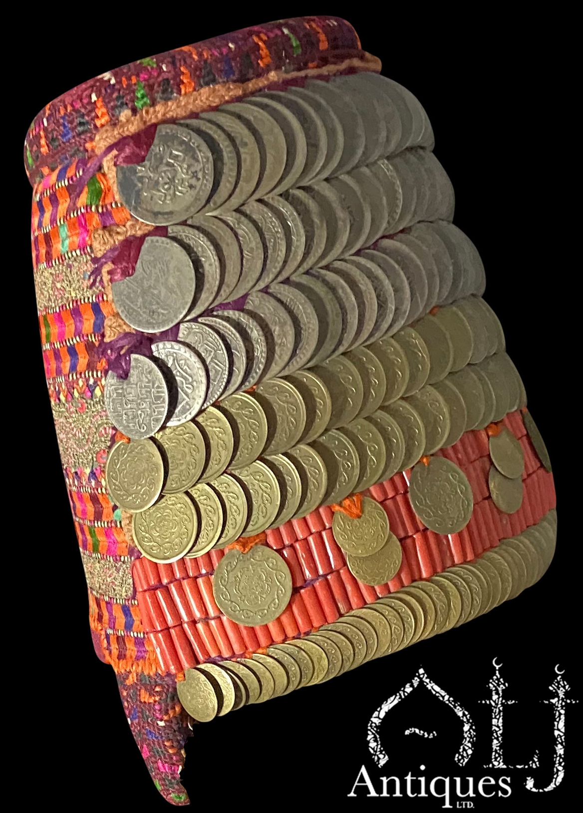 Shatweh (Married Woman’s Headdress) Adorned with Bride Wealth Coins ...