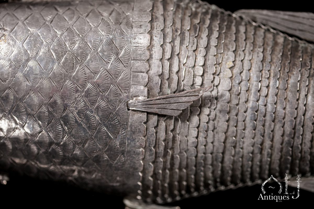 Indian Silver, A Very Large Articulated Silver Fish (Matsya), And ...