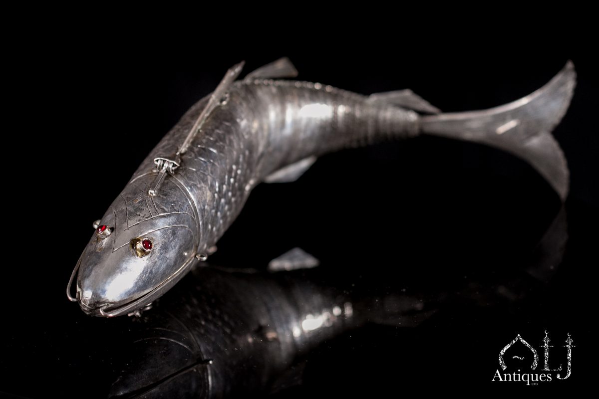Indian Silver, A Very Large Articulated Silver Fish (Matsya), And ...