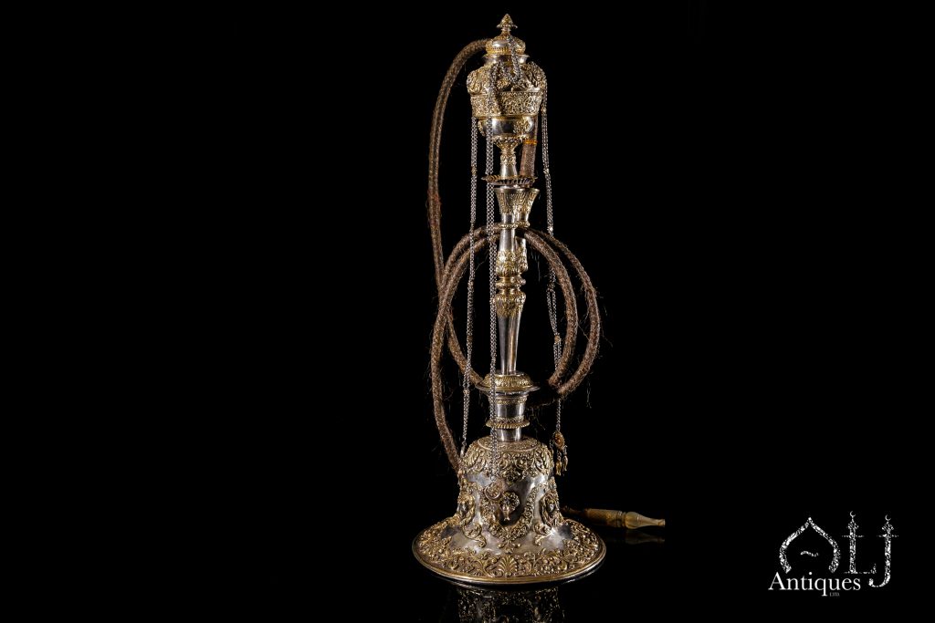 Indian Colonial Silver, An Exceptionally High Quality Complete Hookah ...