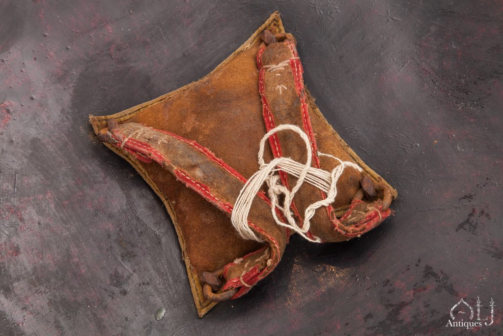 A Large Lacquered Leather Sikh Shield (Dhal), Decorated With Copper ...