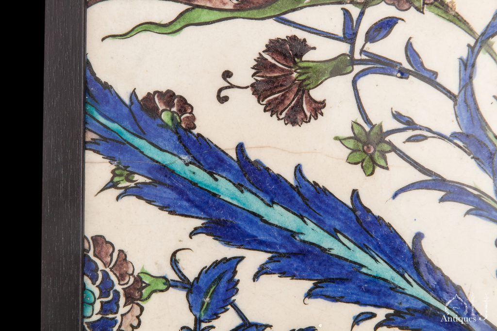 Damascus Tile, A Rare Ottoman Underglaze Polychrome Painted Pottery ...