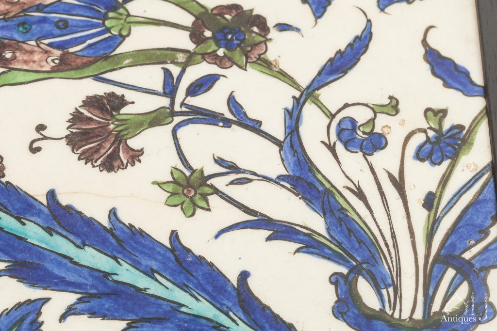 Damascus Tile, A Rare Ottoman Underglaze Polychrome Painted Pottery ...