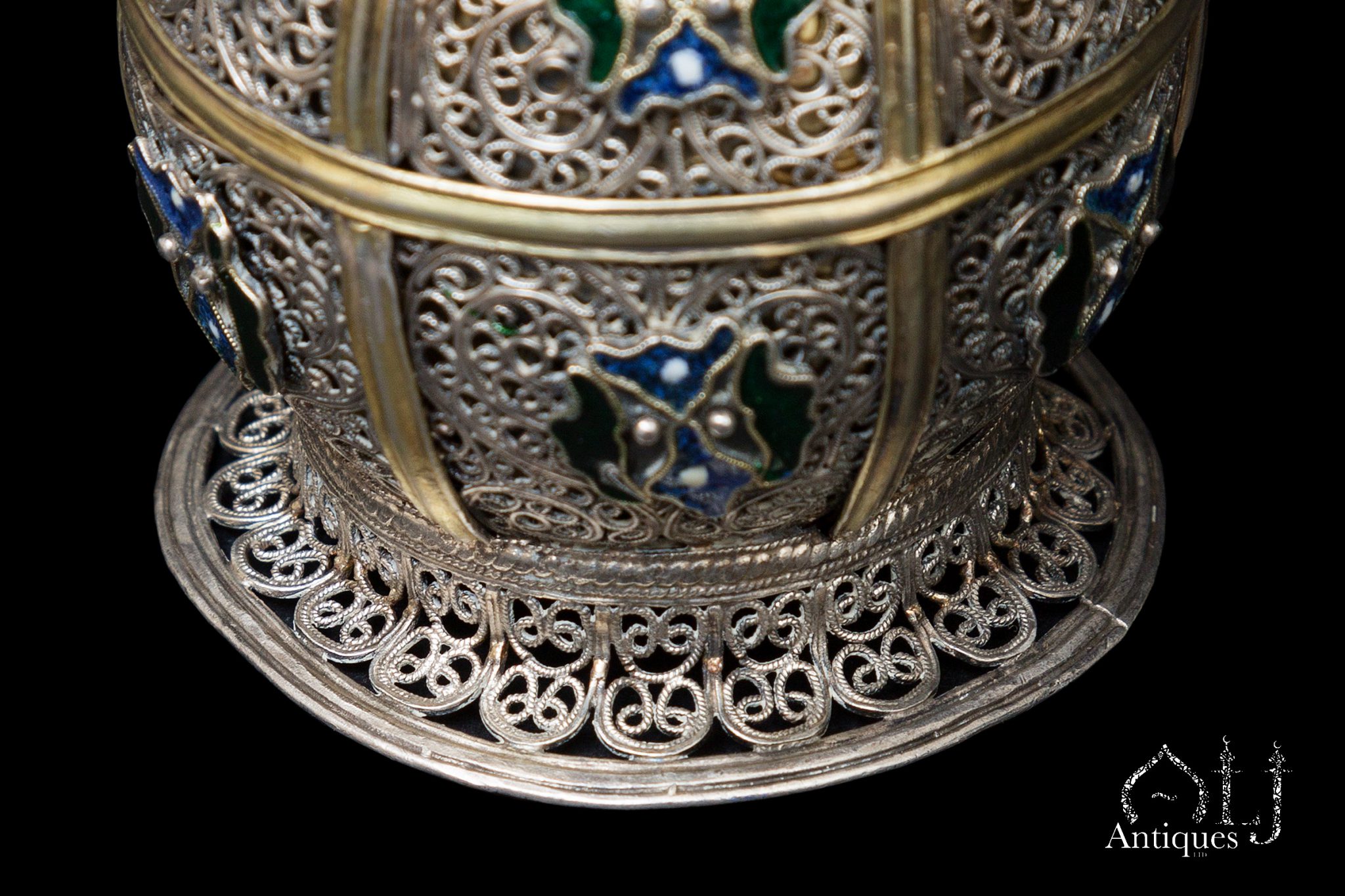 A Close Pair of Parcel-Gilt Silver Rose Water Sprinklers (Gulabdan ...