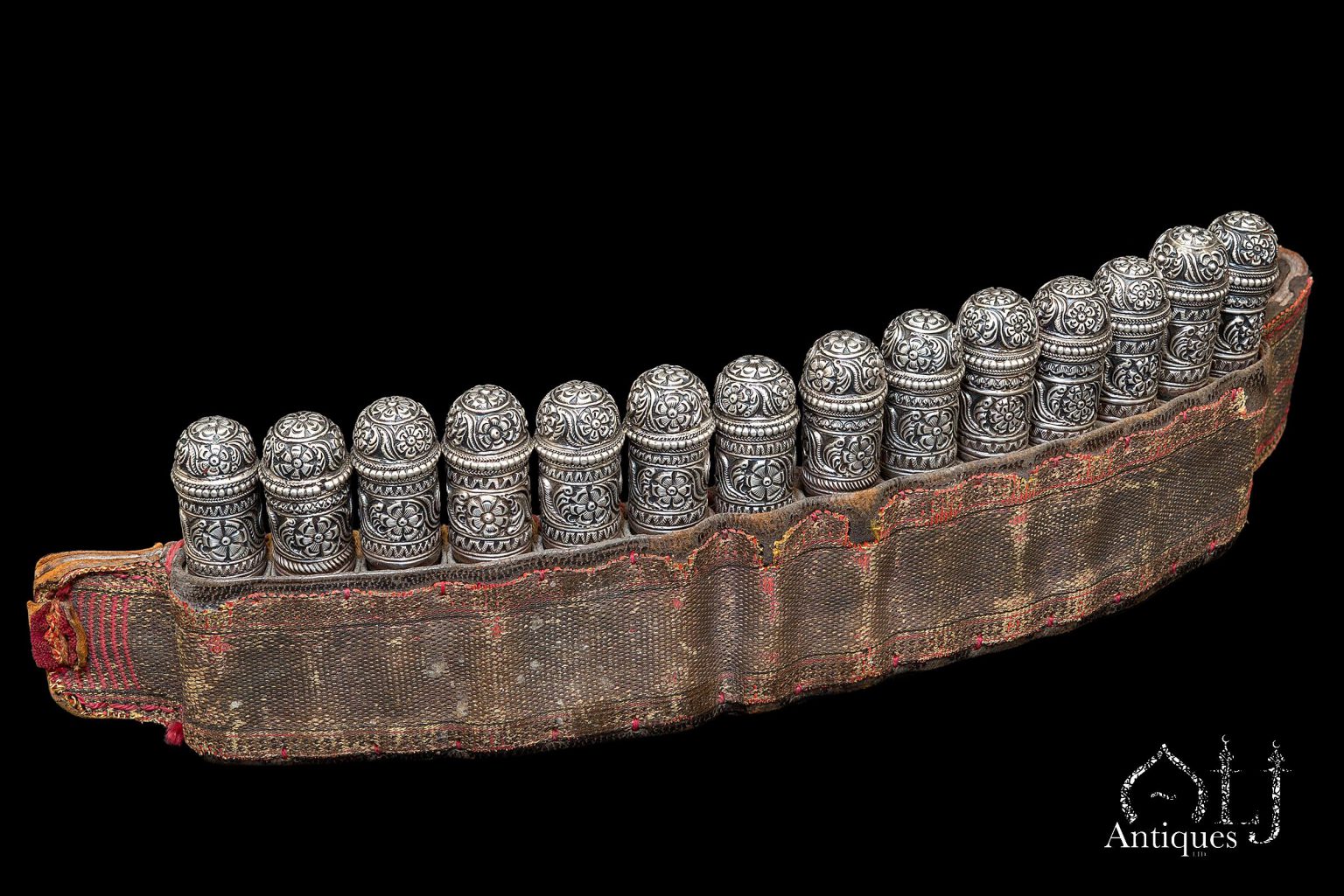 An Ottoman Silver Gun Powder Flask Holder, Commissioned For A Prominent ...