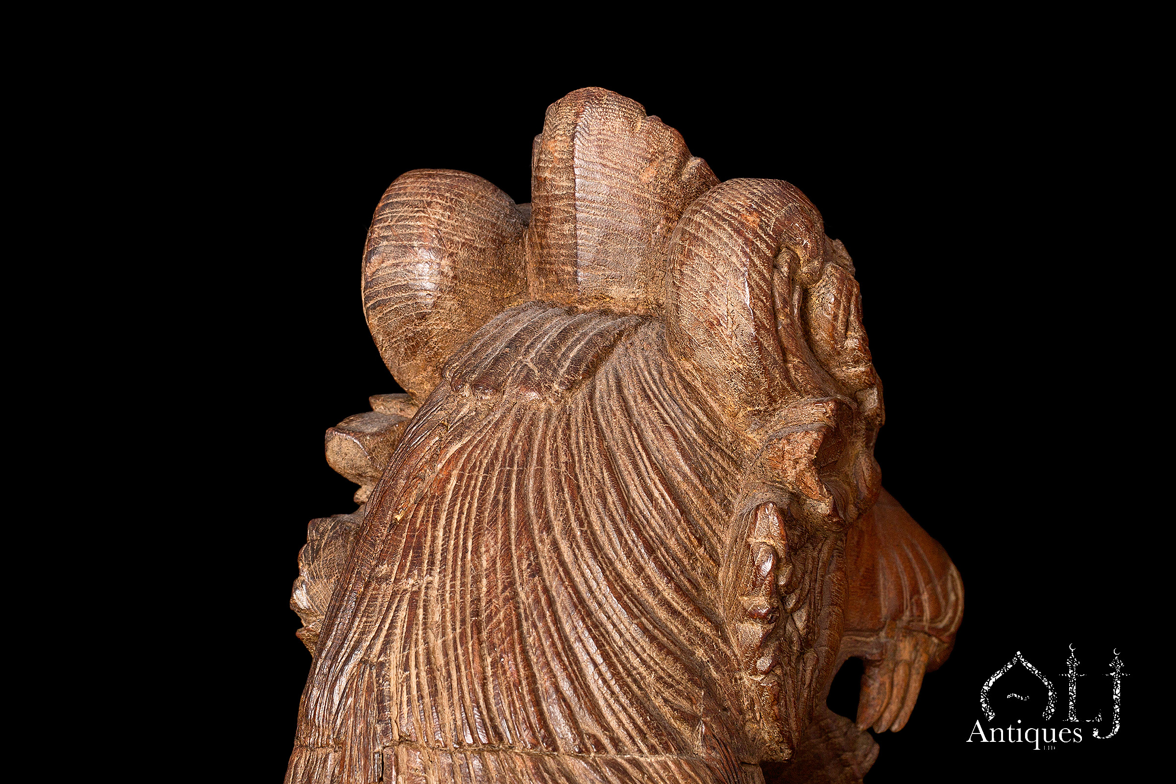 A Large Finely Carved Wooden Processional Sculpture Depicting a ...