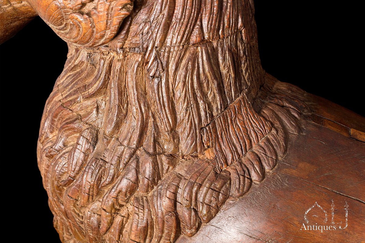 A Large Finely Carved Wooden Processional Sculpture Depicting a ...